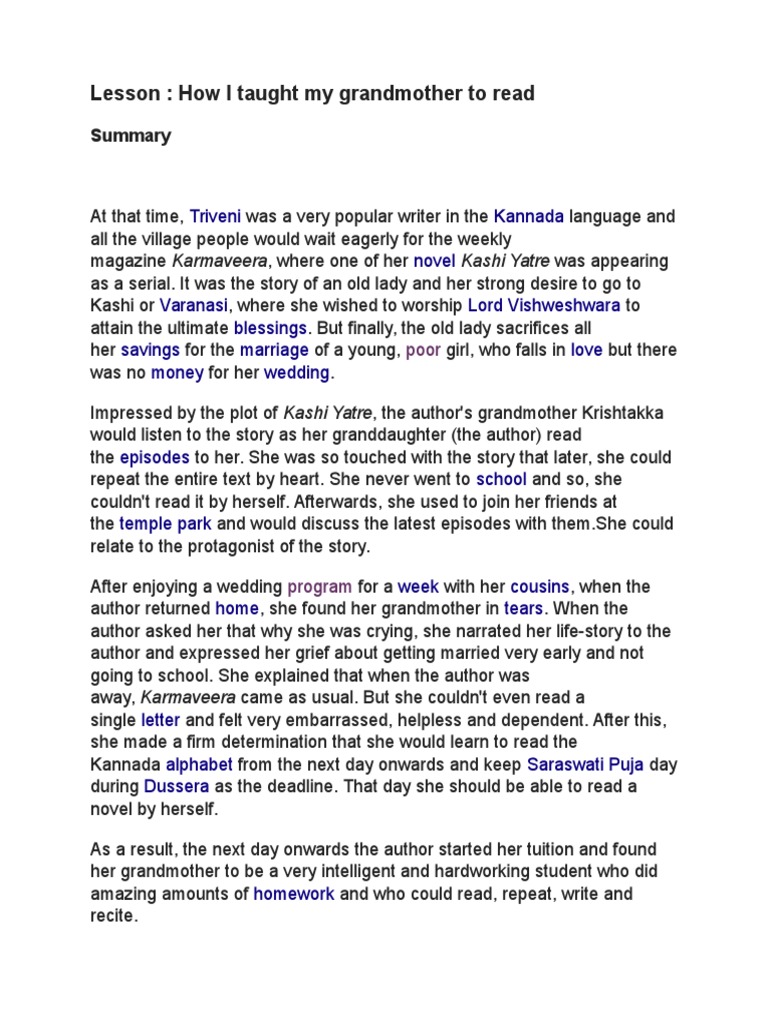 summary how i taught my grandmother to read 9 summary how i taught my grandmother to read 9