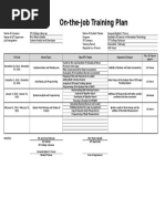 OJT Training Plan Template | PDF | Business