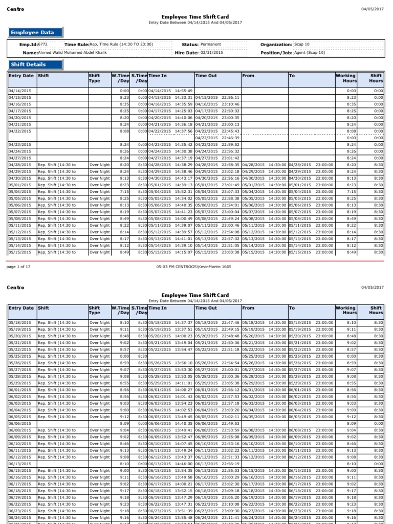 1605 Emp Time Card | PDF | Official Documents | Government And Personhood