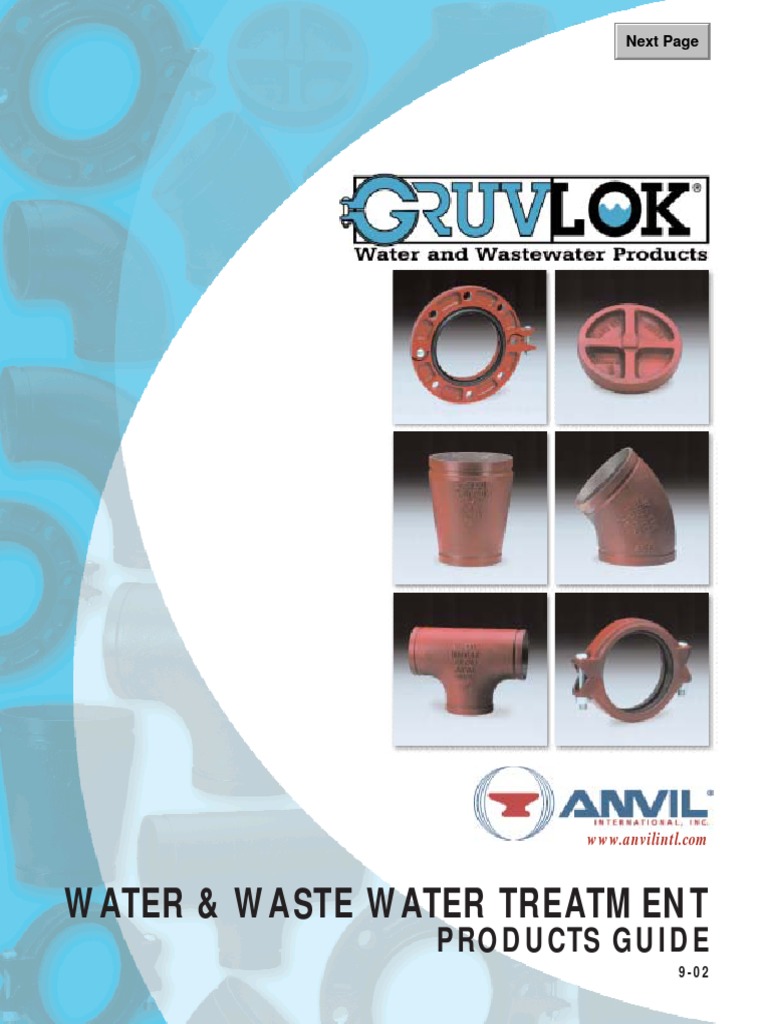 Gruvlok Water-Wastewater Products | PDF | Pipe (Fluid Conveyance) | Screw