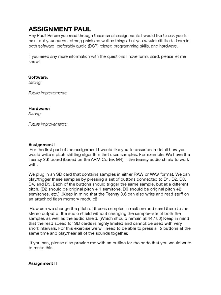 ASSIGNMENT PAUL PITCH SHIFTING ALGORITHM | PDF | Graphical User Interfaces | Computer Hardware