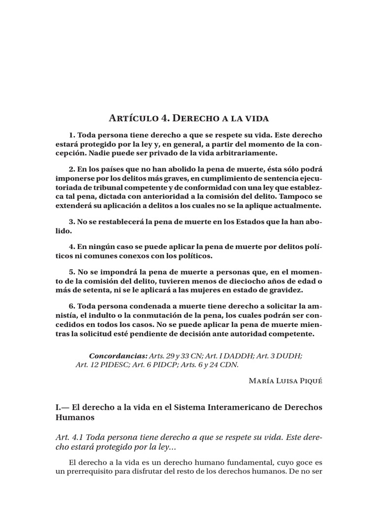 004 Pique D A La Vida La Cadh y Su Proyeccion en El Da | PDF | Pena ...