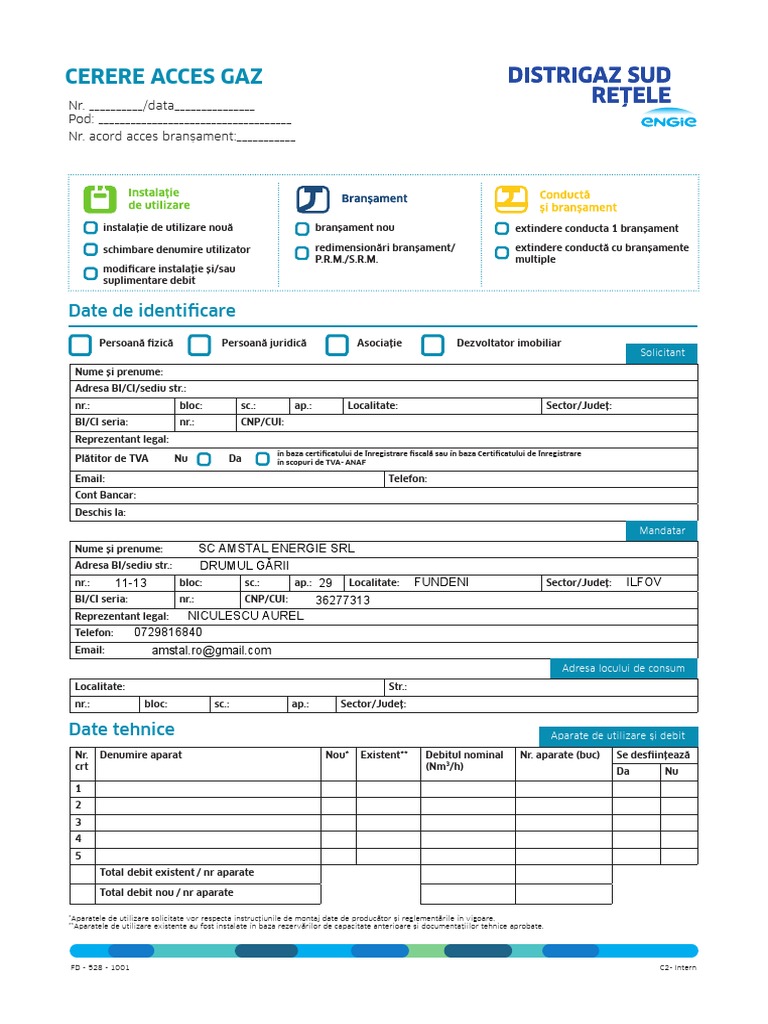 Cerere Acord Acces | PDF