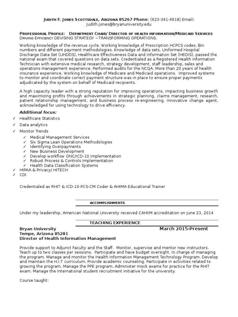 Resume Coder Educator | PDF | Health Informatics | Health Insurance ...