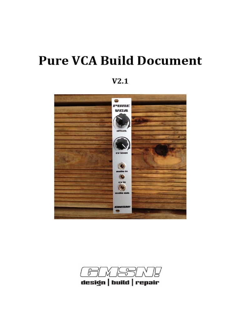 Pure VCA v2.1.1 Build Doc 20150814 | PDF | Electrical Connector ...