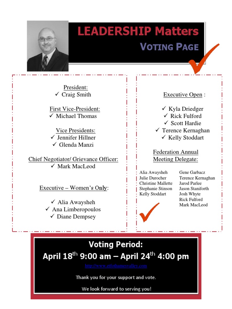 Leadership Election Voting Guide | PDF