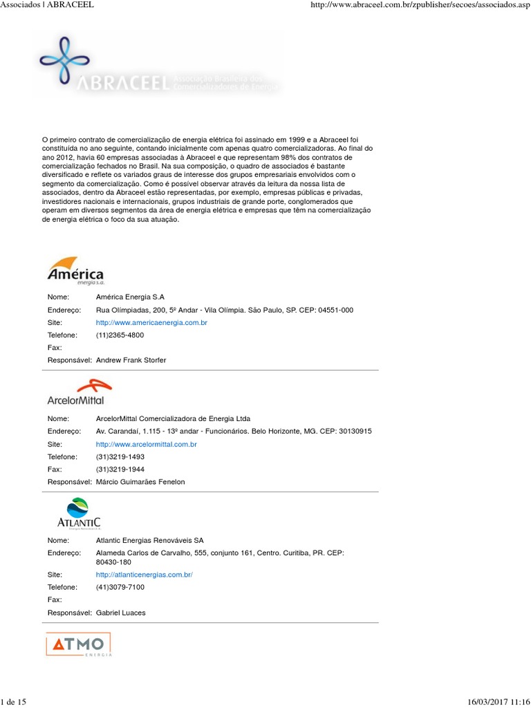 Associados - ABRACEEL | PDF | São Paulo