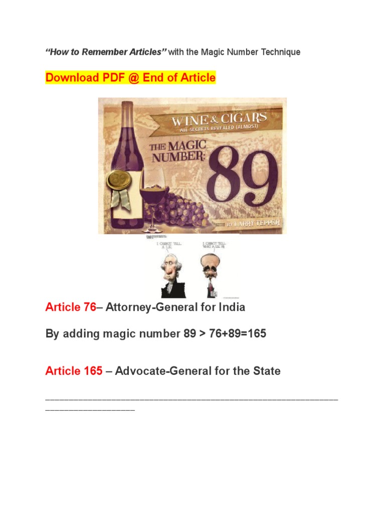How To Remember Articles | PDF