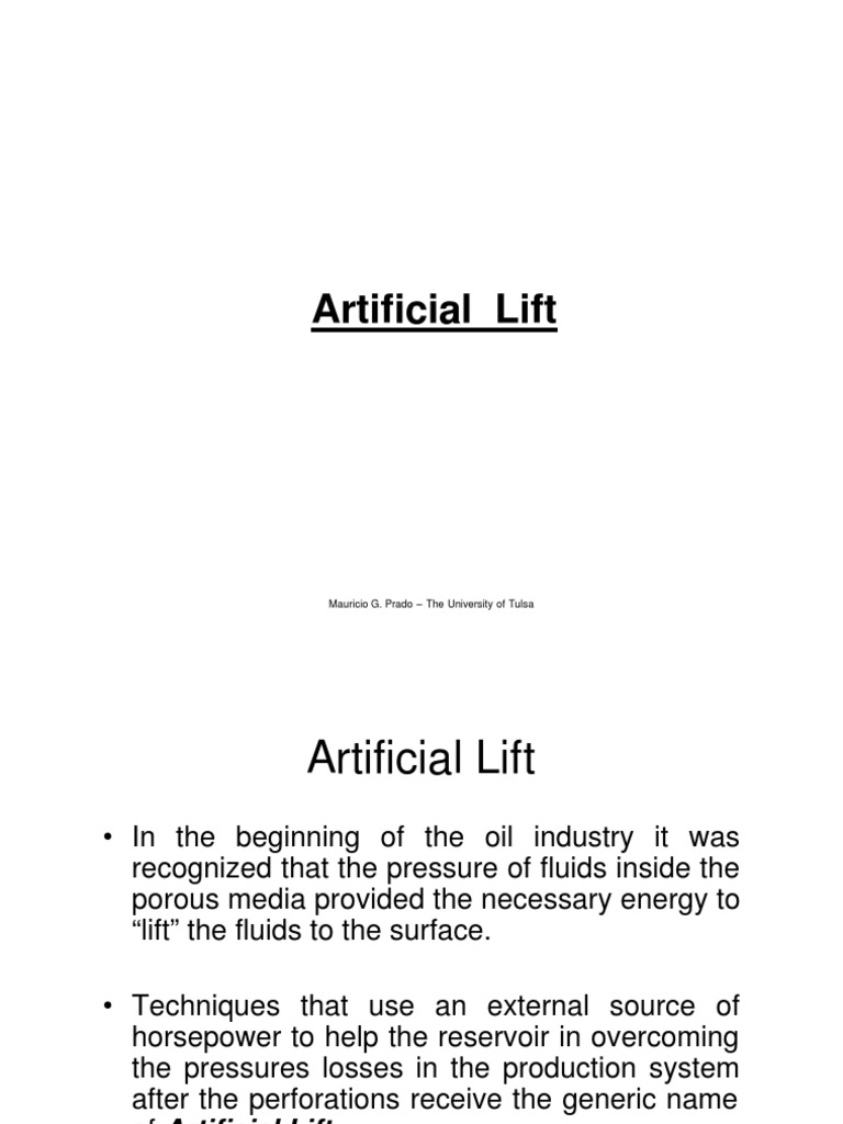 Introduction 02 - Artificial Lift Methods PDF | PDF