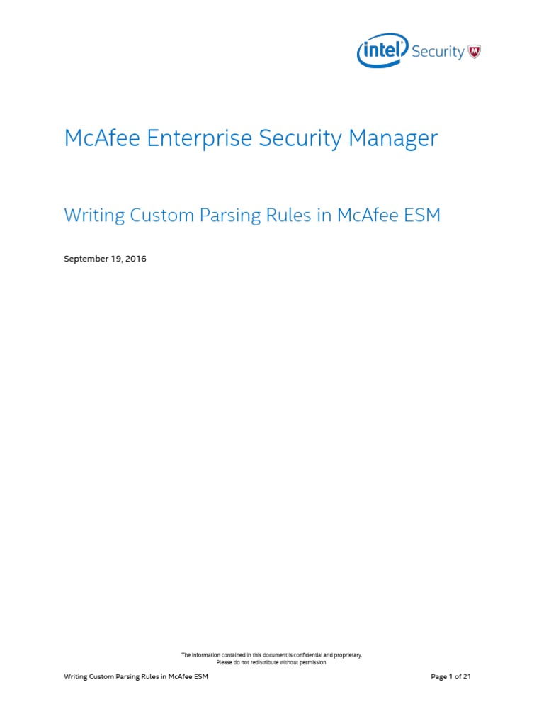 Writing Custom Parsing Rules in McAfee ESM | PDF | Xml | Regular Expression