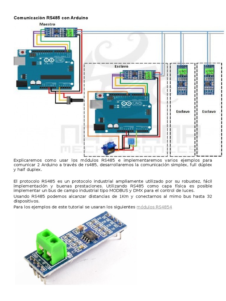 Comunicación RS485 Con Arduino | PDF | Duplex (Telecomunicaciones ...