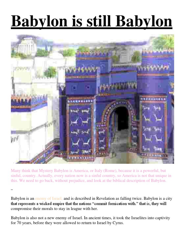 Babylon is still Babylon.pdf | The Beast (Revelation) | End Time | Free ...