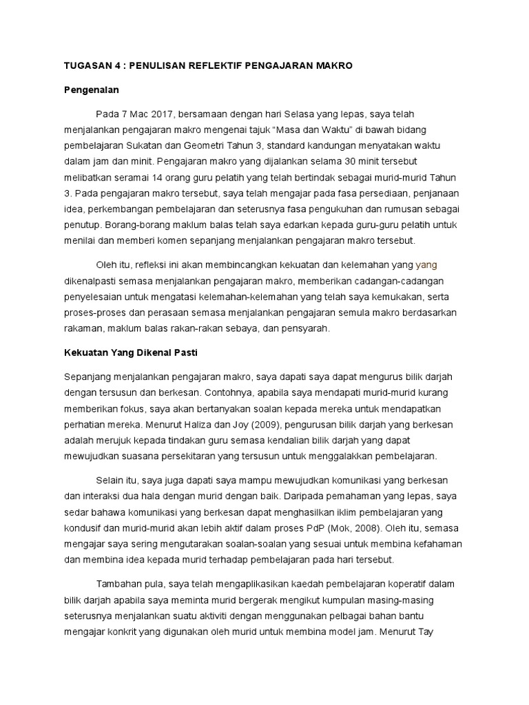 Penulisan Reflektif | PDF