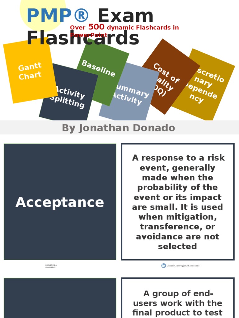 PMP Exam Flashcards | PDF | Accuracy And Precision | Production And ...