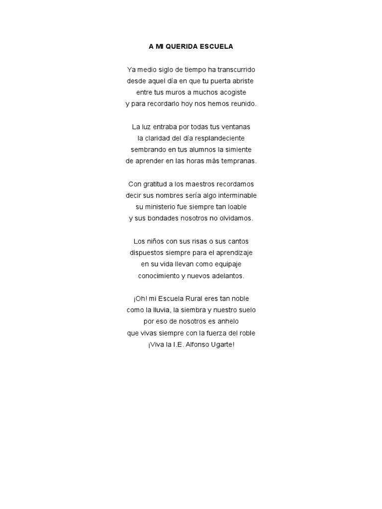 A Mi Querida Escuela | PDF