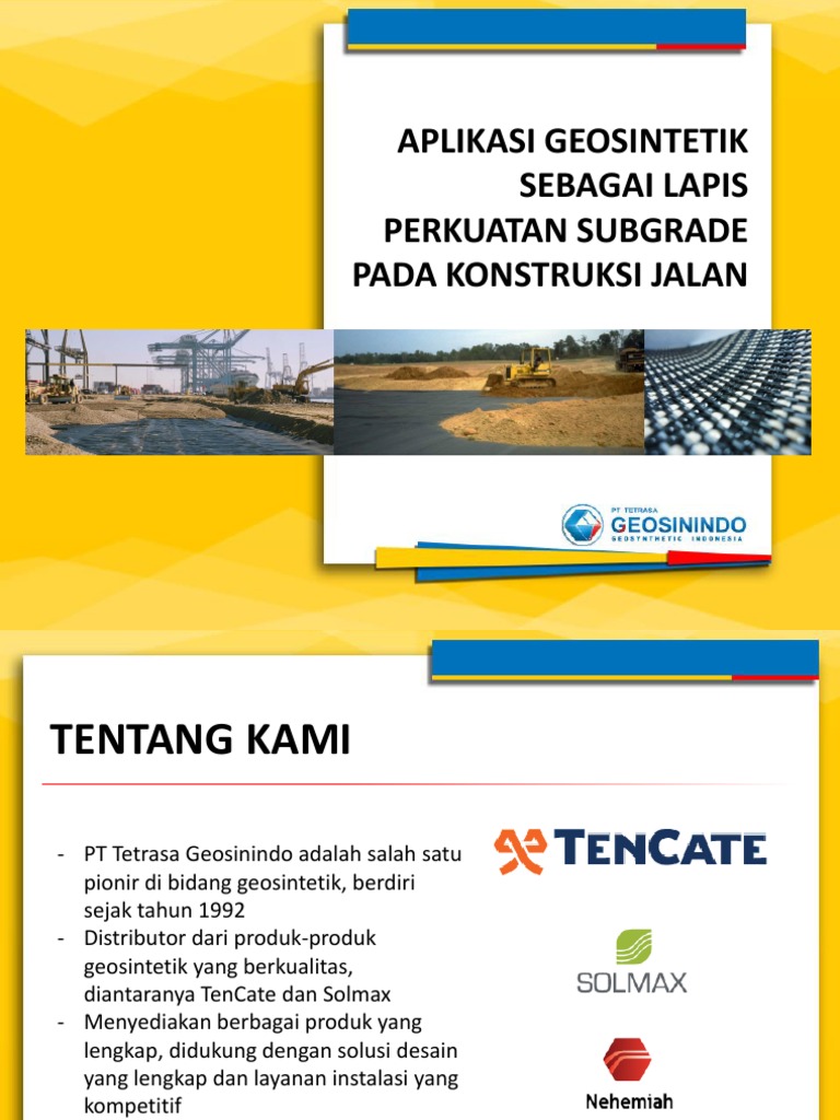 Aplikasi Geosintetik Untuk Perkuatan Subgrade GGG | PDF