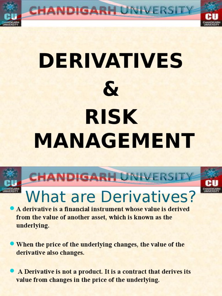 Derivatives & Risk Management | PDF | Option (Finance) | Swap (Finance)