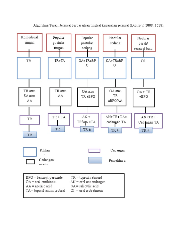 Algoritma Terapi Jerawat Berdasarkan Tingkat Keparahan Jerawat | PDF