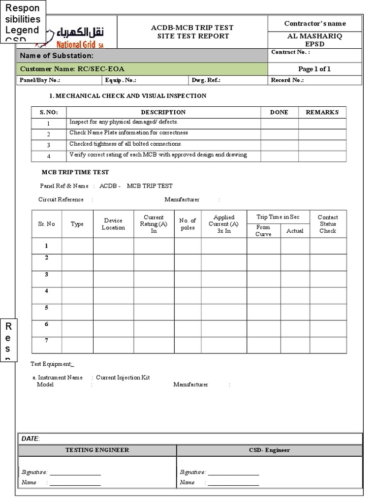 MCB of Acdb Test Report | PDF | Electrical Engineering | Manufactured Goods