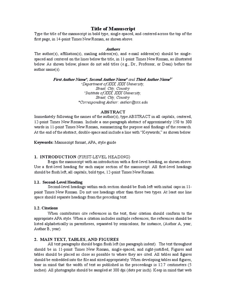 Conf APA Fullpaper Template | Times New Roman | Citation