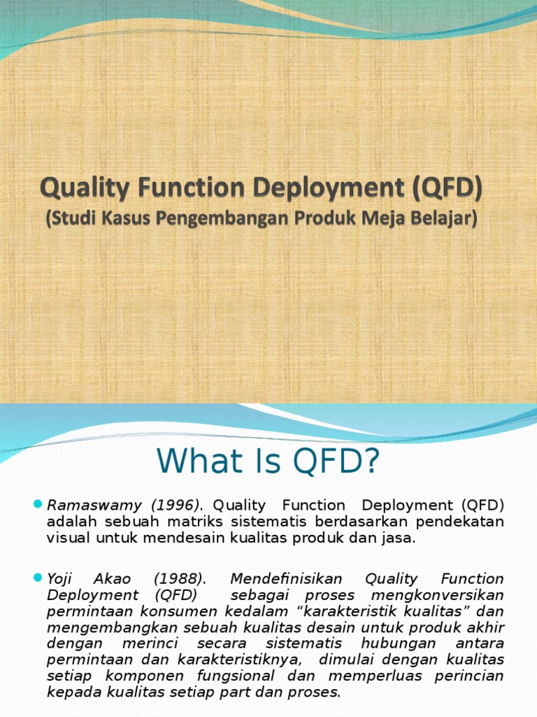 Memahami Quality Function Deployment | PDF | Bisnis | Teknologi & Rekayasa