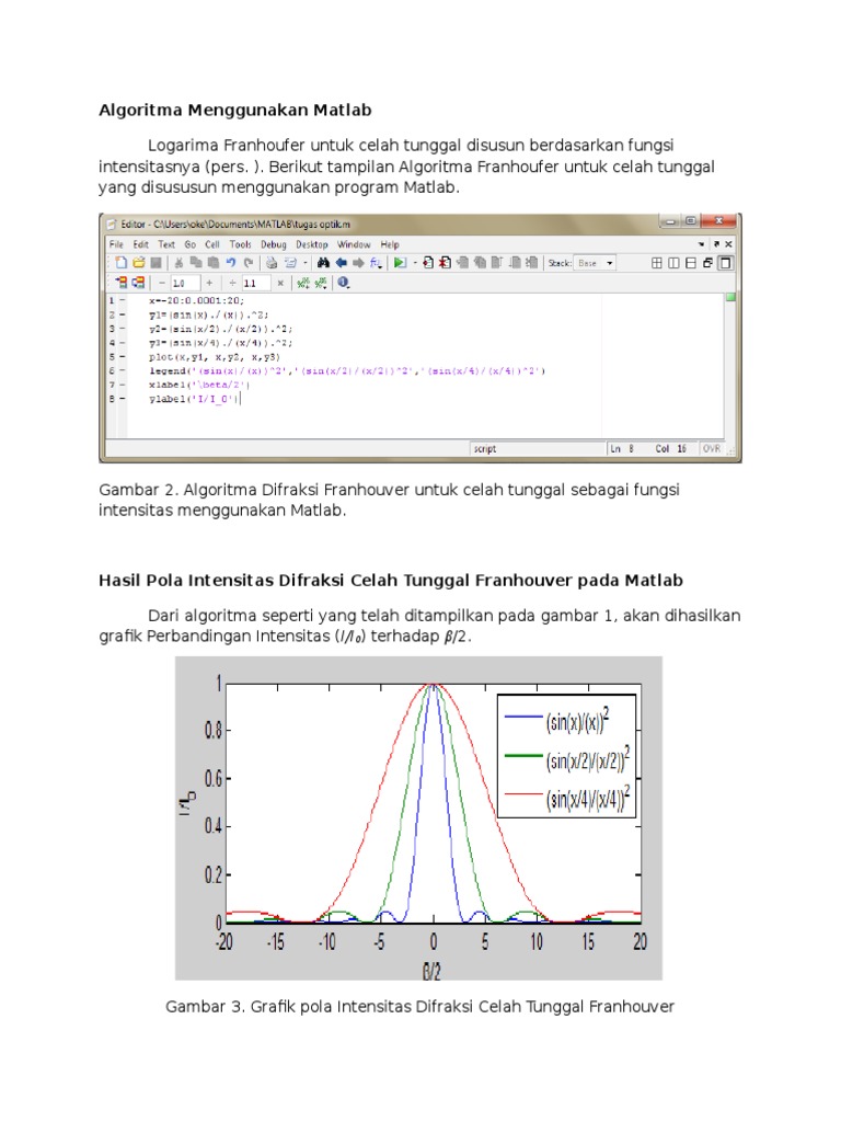 Algoritma Menggunakan Matlab | PDF