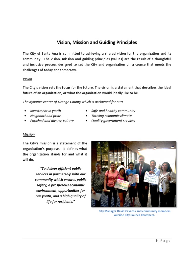 Vision Mission and Guiding Principles | PDF | Strategic Planning | Business