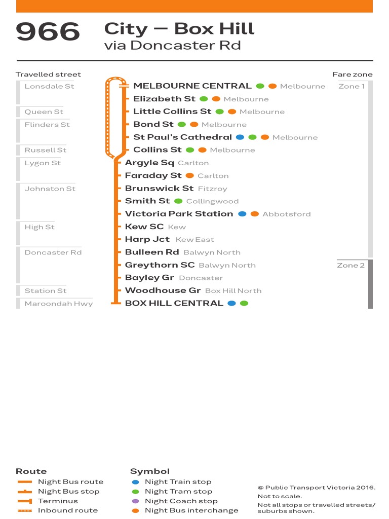 Night Bus 966 Route Map | PDF