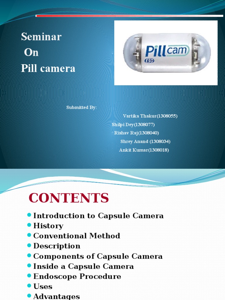 Pill Camera PPT 1 | PDF | Battery (Electricity) | Camera