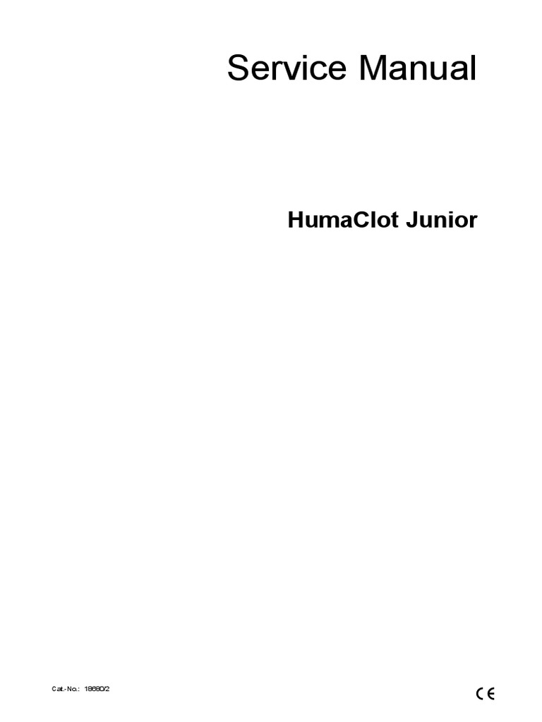 HumaClot Junior Service Manual | PDF | Personal Computers | Power Supply