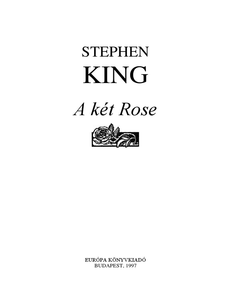 Stephen King - A Két Rose PDF | PDF