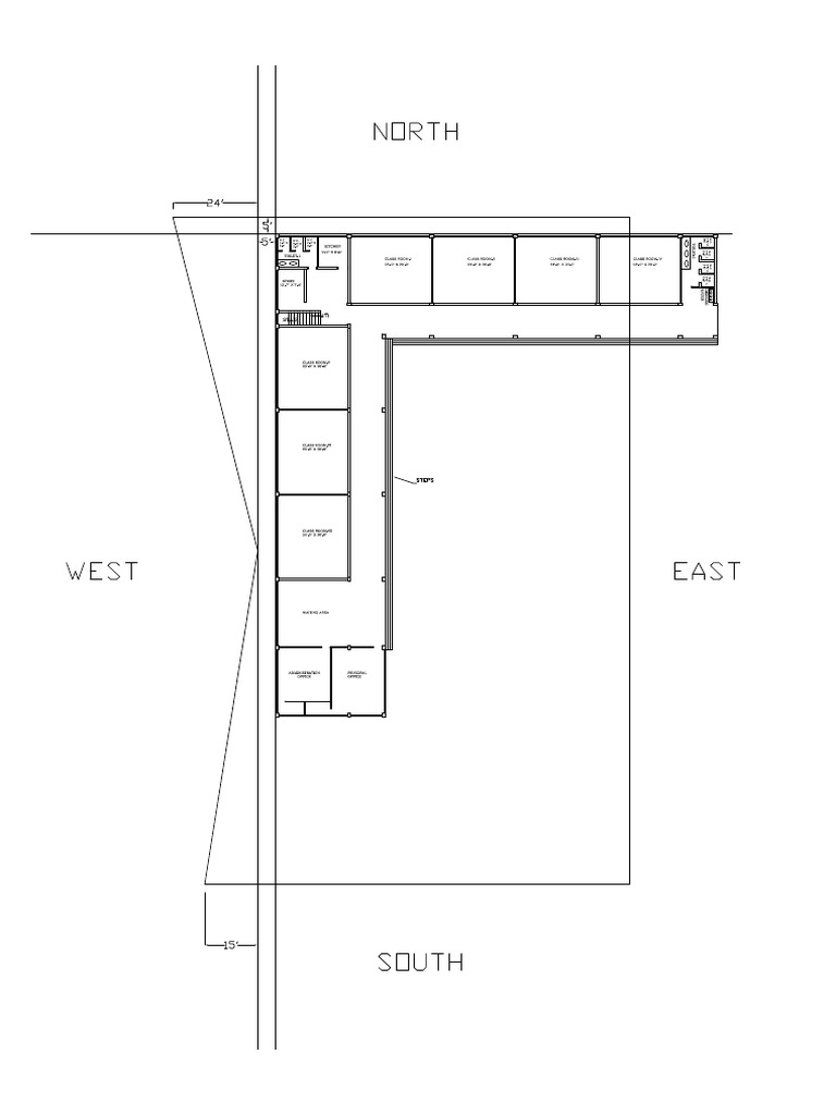 School Plan-L Shape | PDF