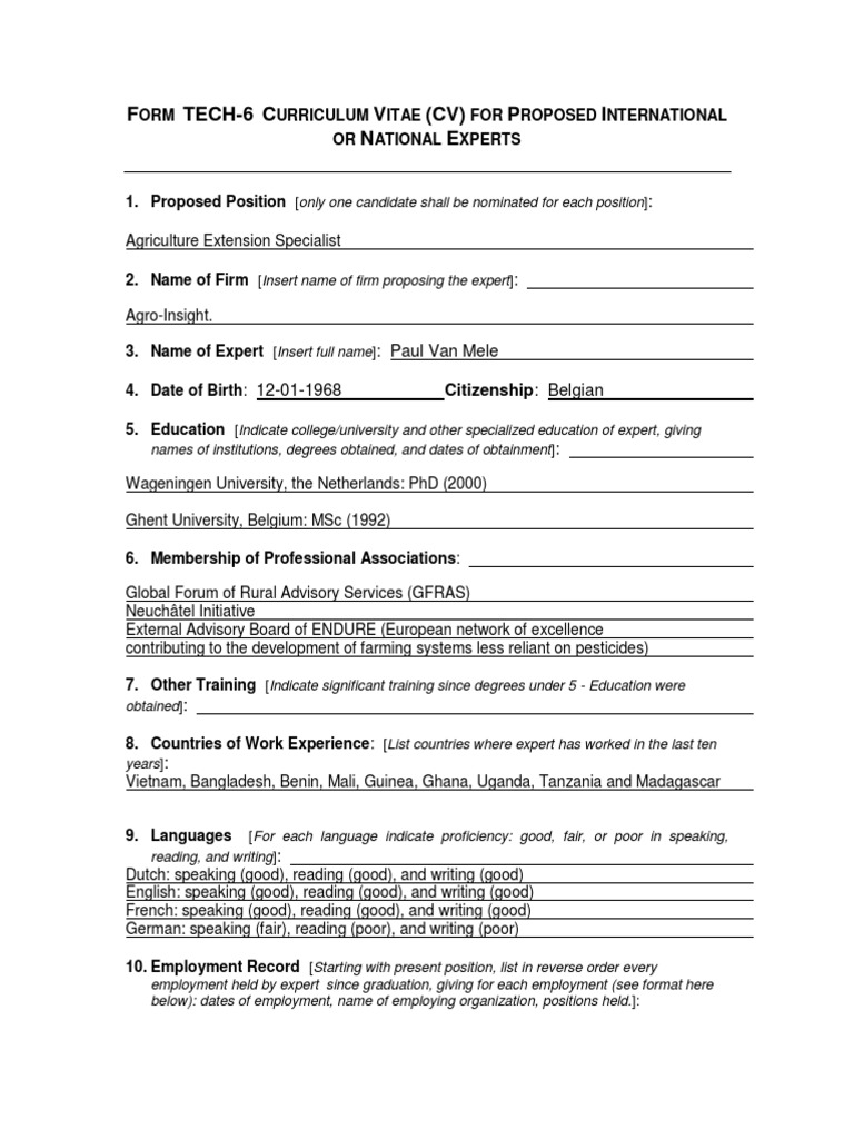 CV PVM ADB Format PDF | PDF | Food And Agriculture Organization | Asian ...