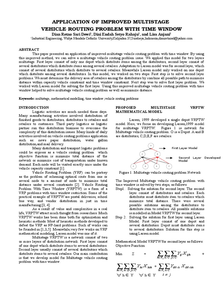 An Application of an Improved Two-Layer Mathematical Model for Solving ...
