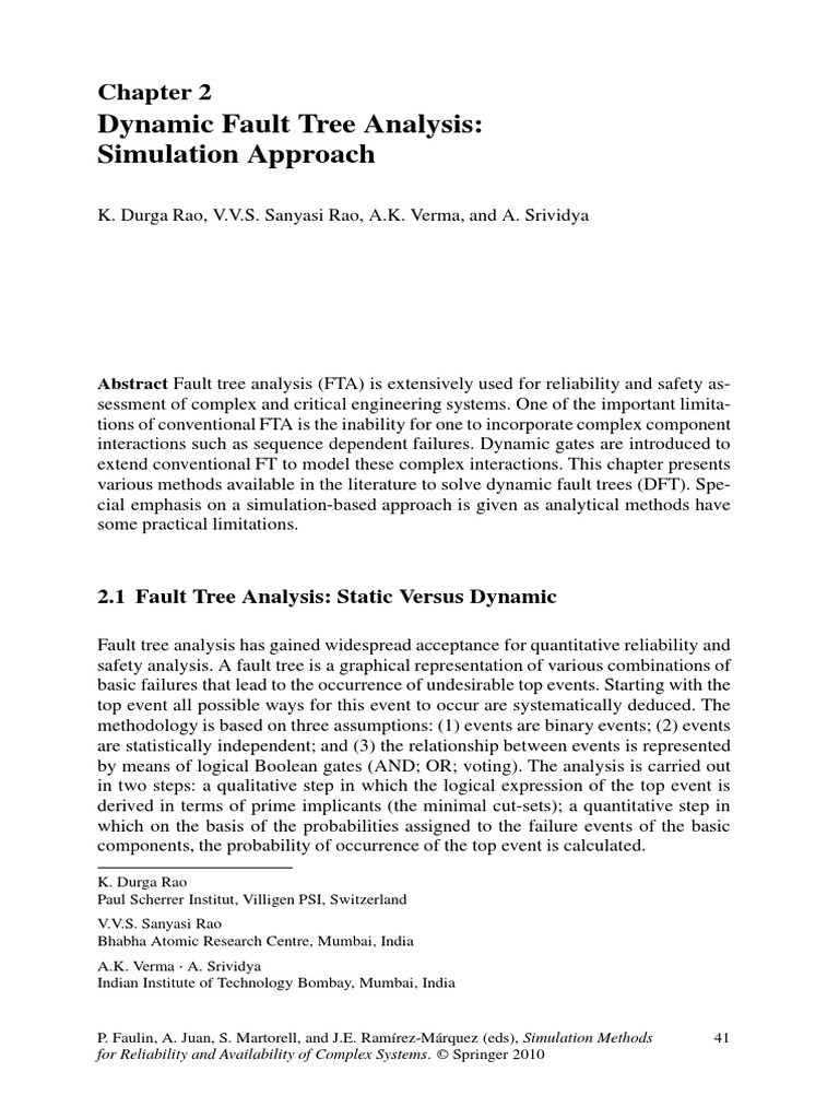 Dynamic Fault Tree Analysis | PDF | Monte Carlo Method | Reliability Engineering