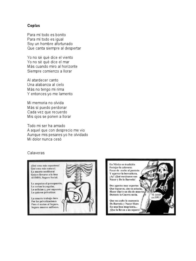 Coplas | PDF | Corrido | Amor