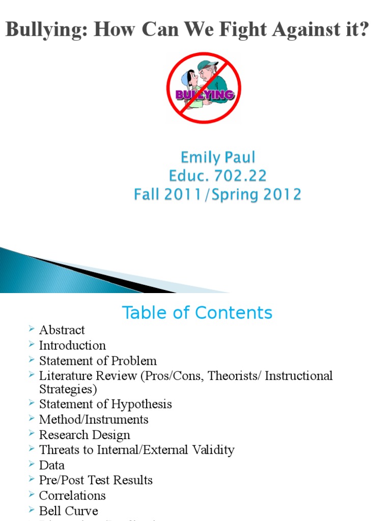Bullying Powerpoint Final Version | PDF | Bullying | Quality Of Life