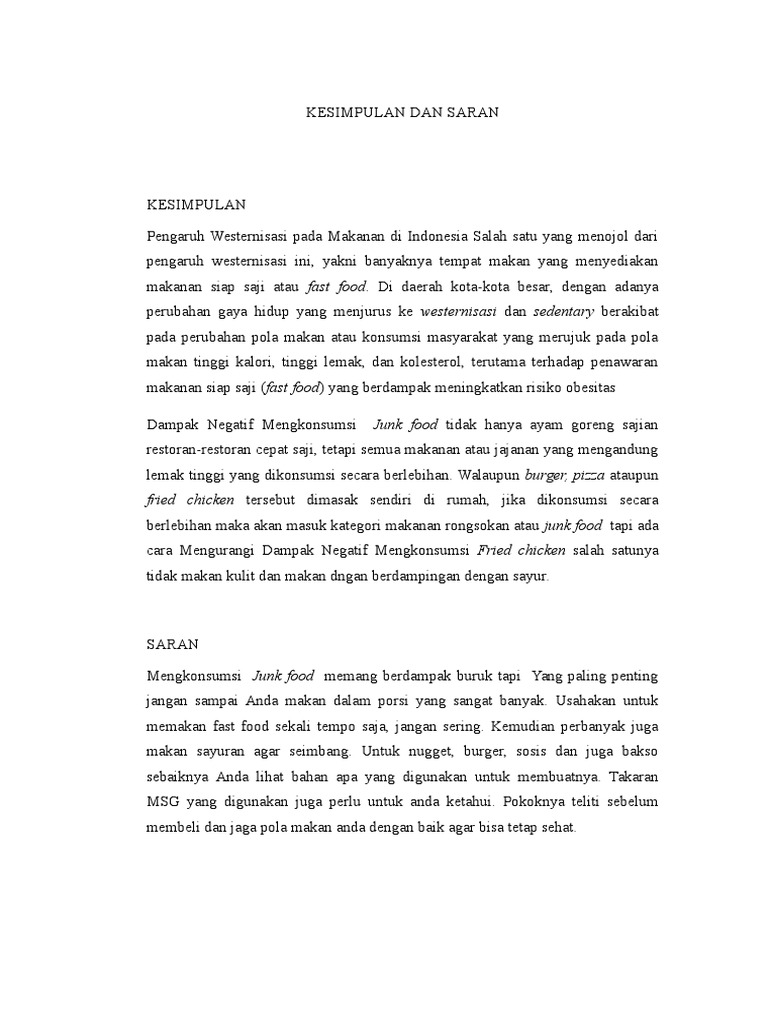 Kesimpulan Dan Saran | PDF