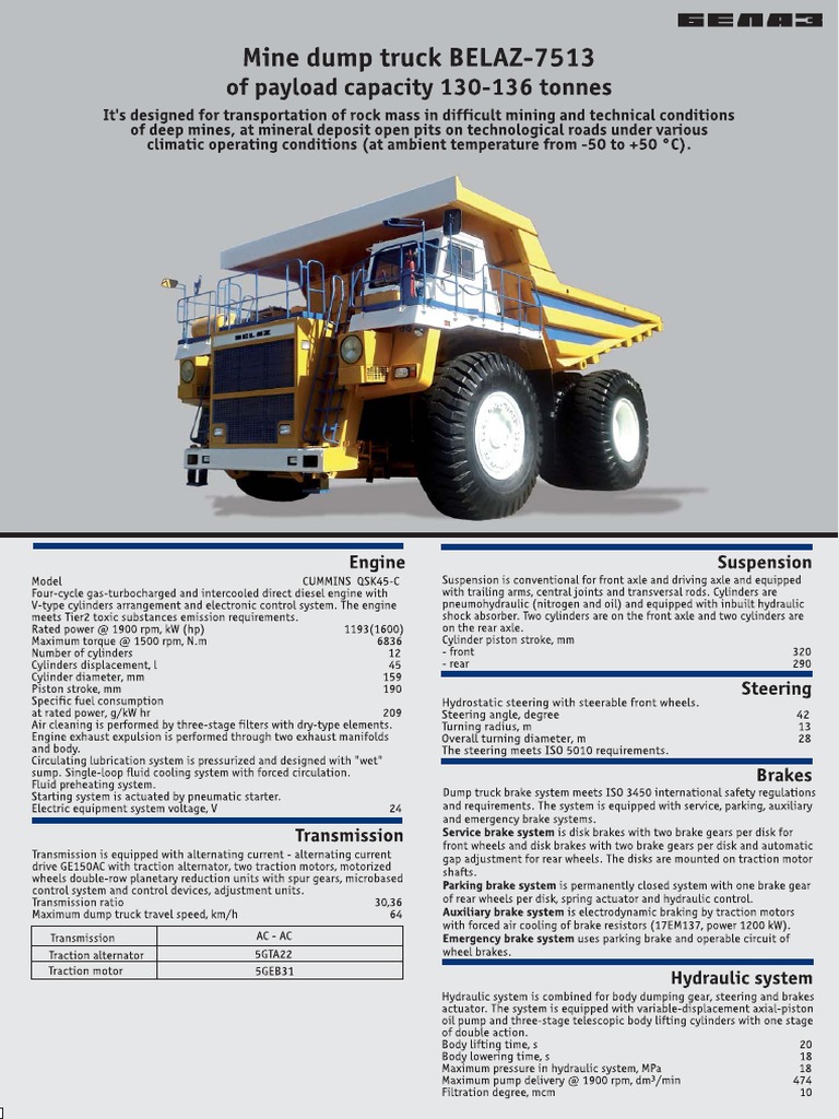 Belaz-7513 en PDF | PDF
