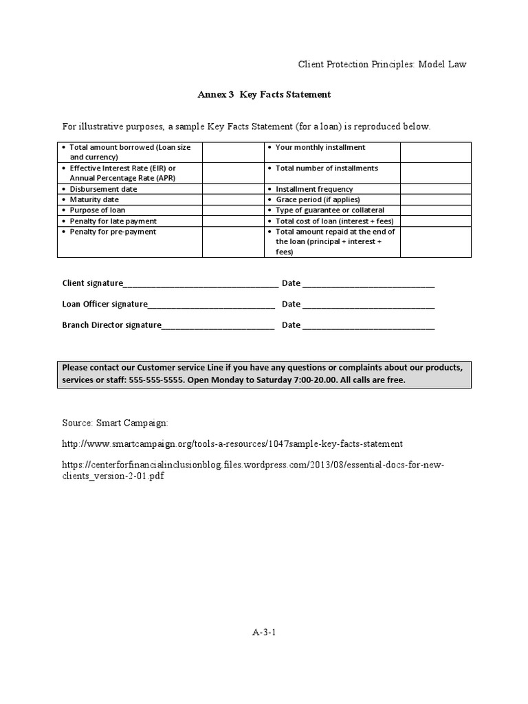 MCWG Key Facts Statement | PDF