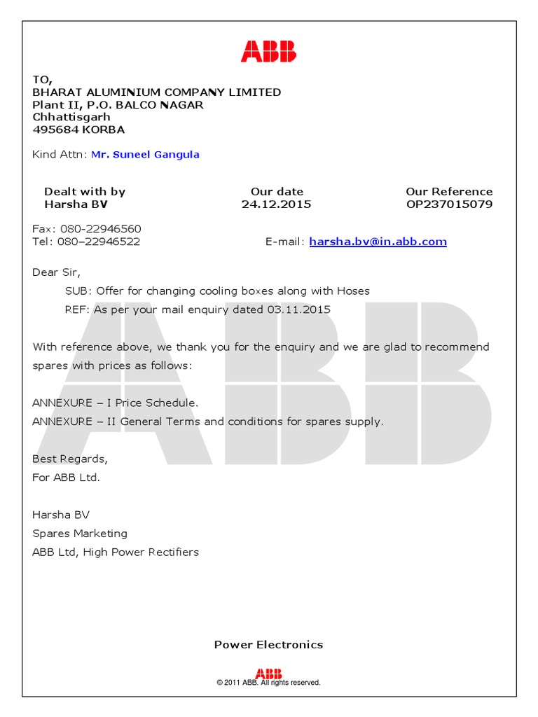 ABB Cooler | Download Free PDF | Indemnity | Intellectual Property