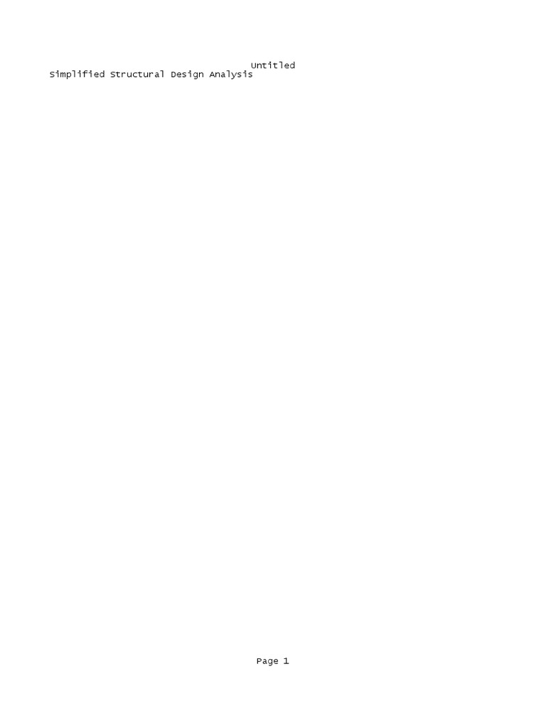 Simplified Structural Design Analysis | PDF