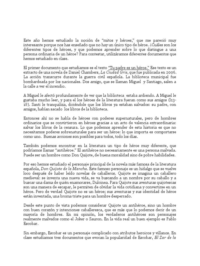 Heroes y Antiheroes | PDF | Don Quijote | Héroe Heroes y Antiheroes | PDF | Don Quijote | Héroe