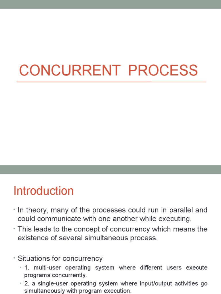 Concurrent Process | PDF | Process (Computing) | Parallel Computing