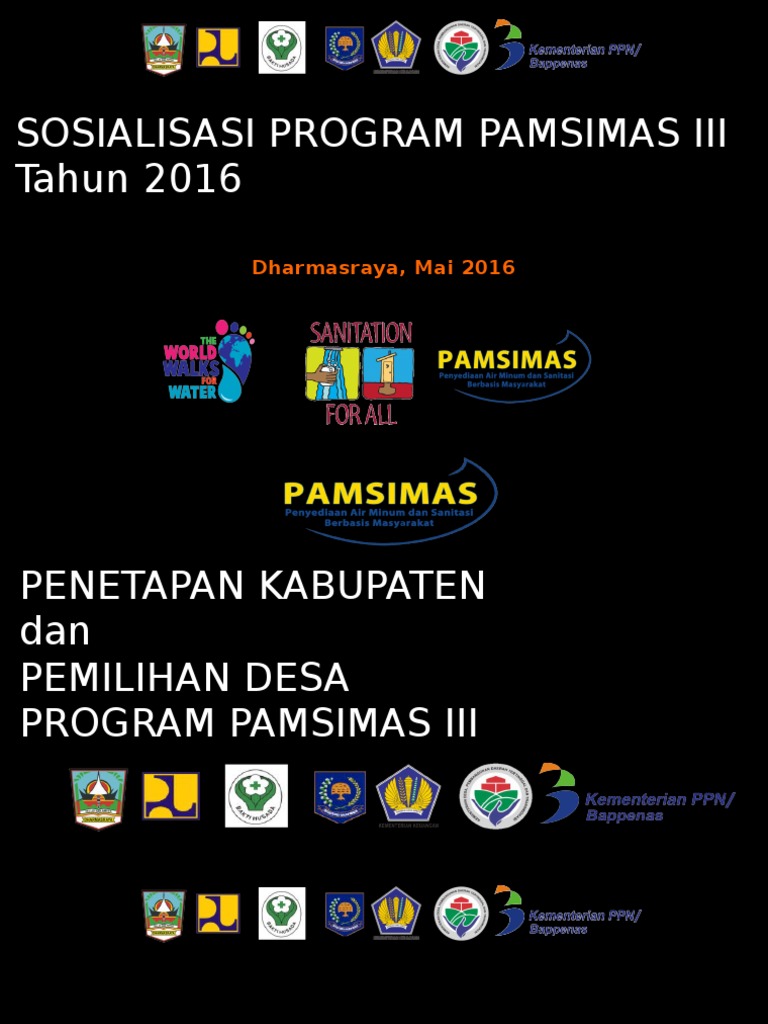 Bahan Sosialisasi Pamsimas III 2016 Desa | PDF