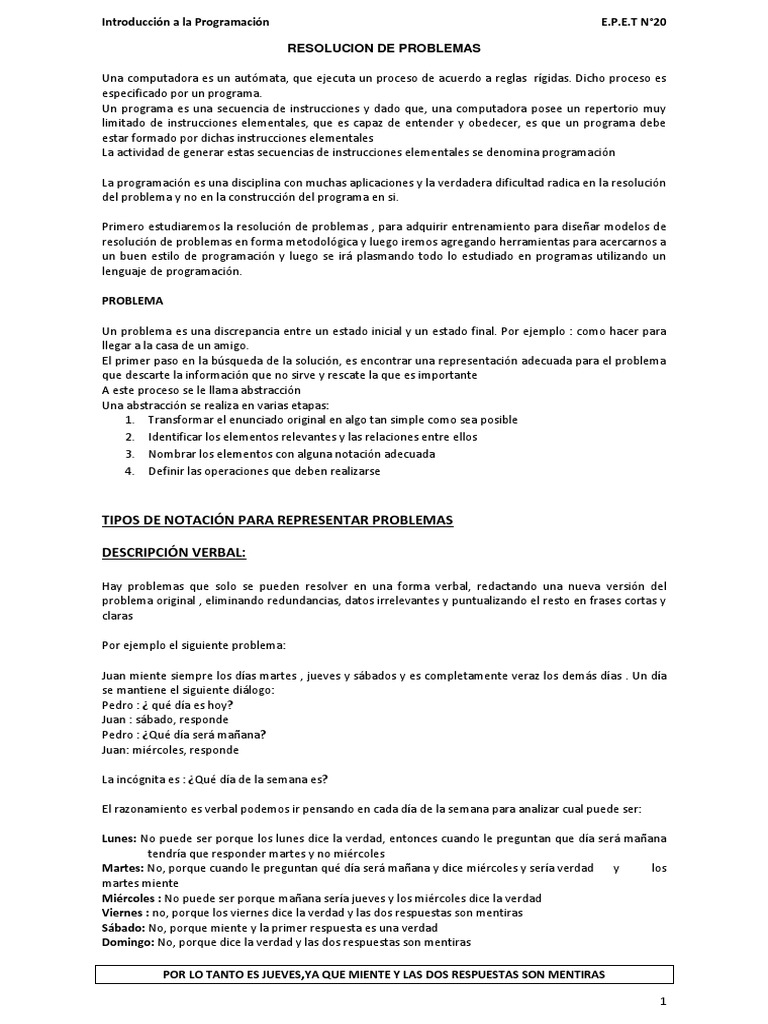 Apunte Completo Introducción A La Programación | PDF | Algoritmos | Programa de computadora