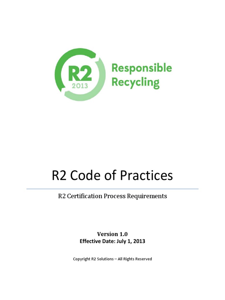 R2 Code of Practices (ENGLISH) | PDF | Professional Certification ...