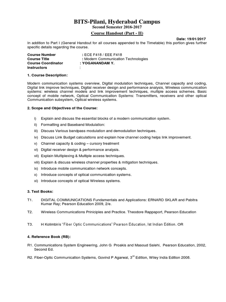 Handout | Download Free PDF | Forward Error Correction | Modulation