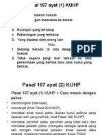 Ancaman Pidana Pasal 167 dan 551 KUHP | PDF | Hukum