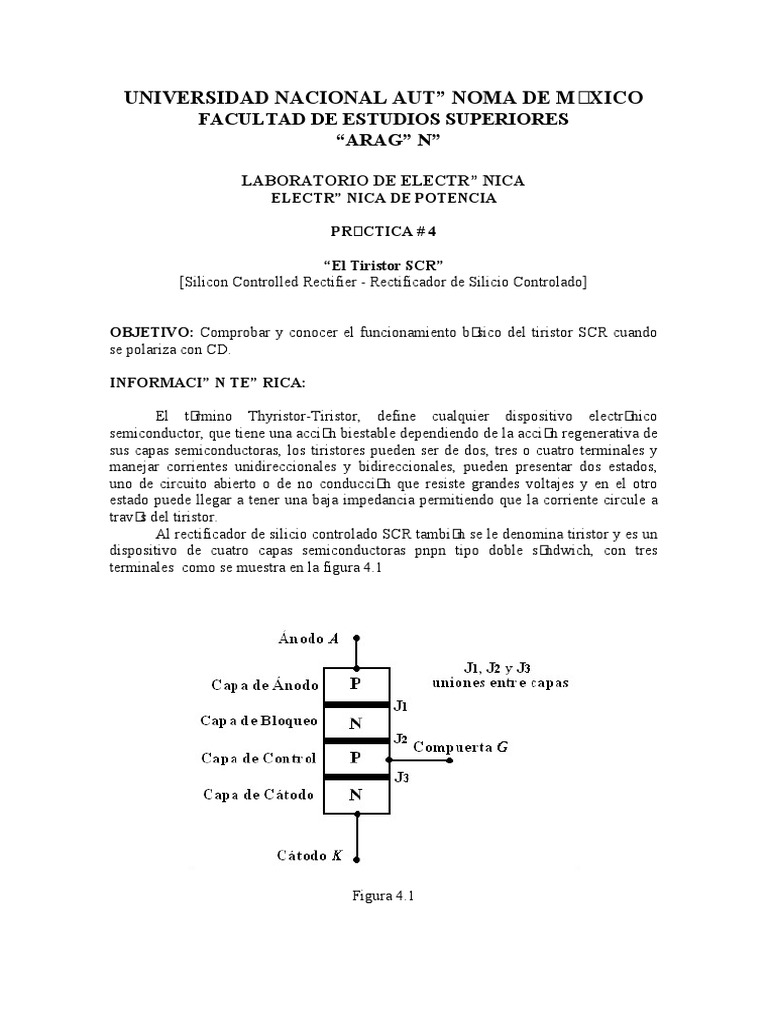 Funcionamiento del Tiristor SCR C106M | PDF | Ingeniería Informática ...